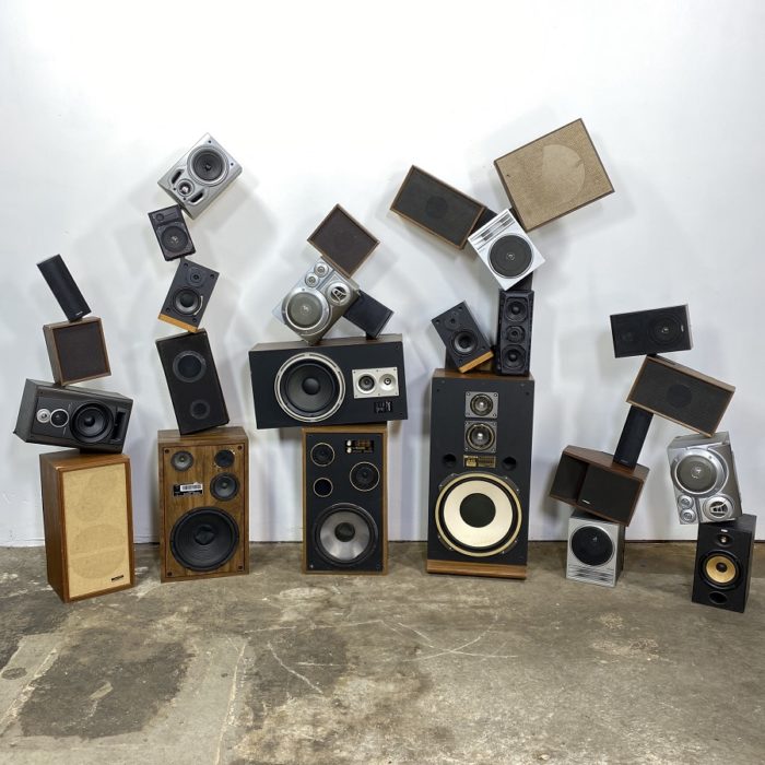 Vintage Speaker Wall | NY Party Prop Rentals - Prop Specialties